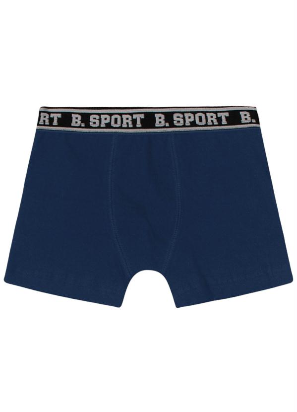 Cueca Boxer Infantil Menino em Cotton Azul - Brandili