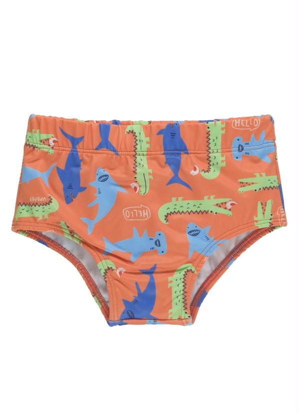 Sunga Infantil Proteção Fps +50 Laranja - Up Baby
