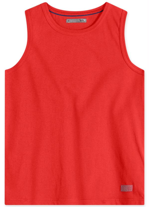 Tigor T Tigre - Regata Básica Masculina Infantil (Vermelho)