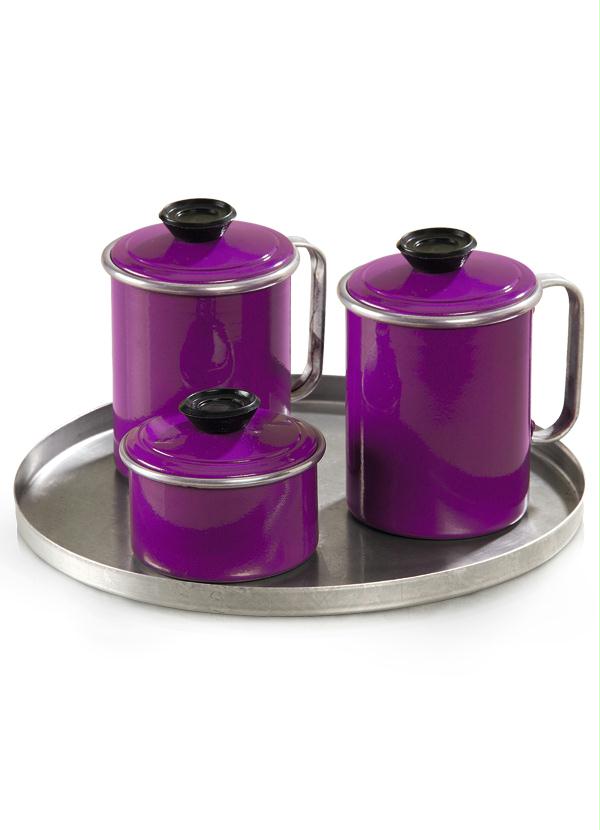 Kit Café 4 Peças Roxo - Lar&Lazer