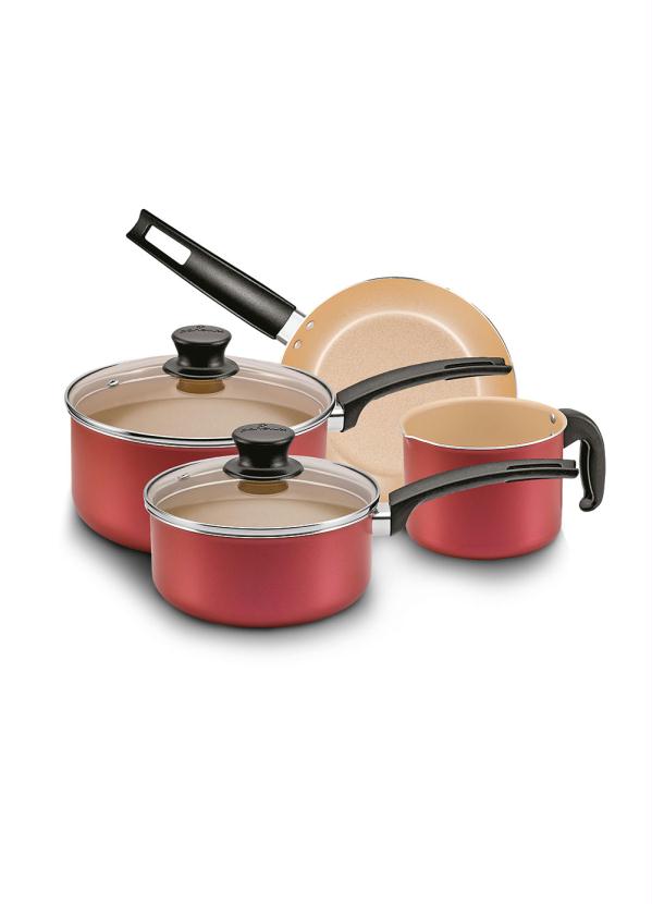 Kit Panelas Cereja 4 Peças - Lar&Lazer